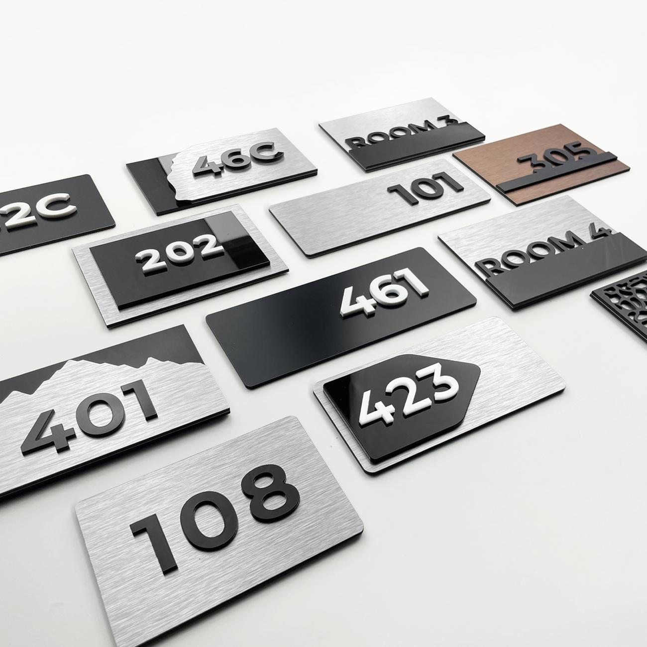 Custom & Unique Door Signs - Modern Door Numbers - ALUMADESIGNCO