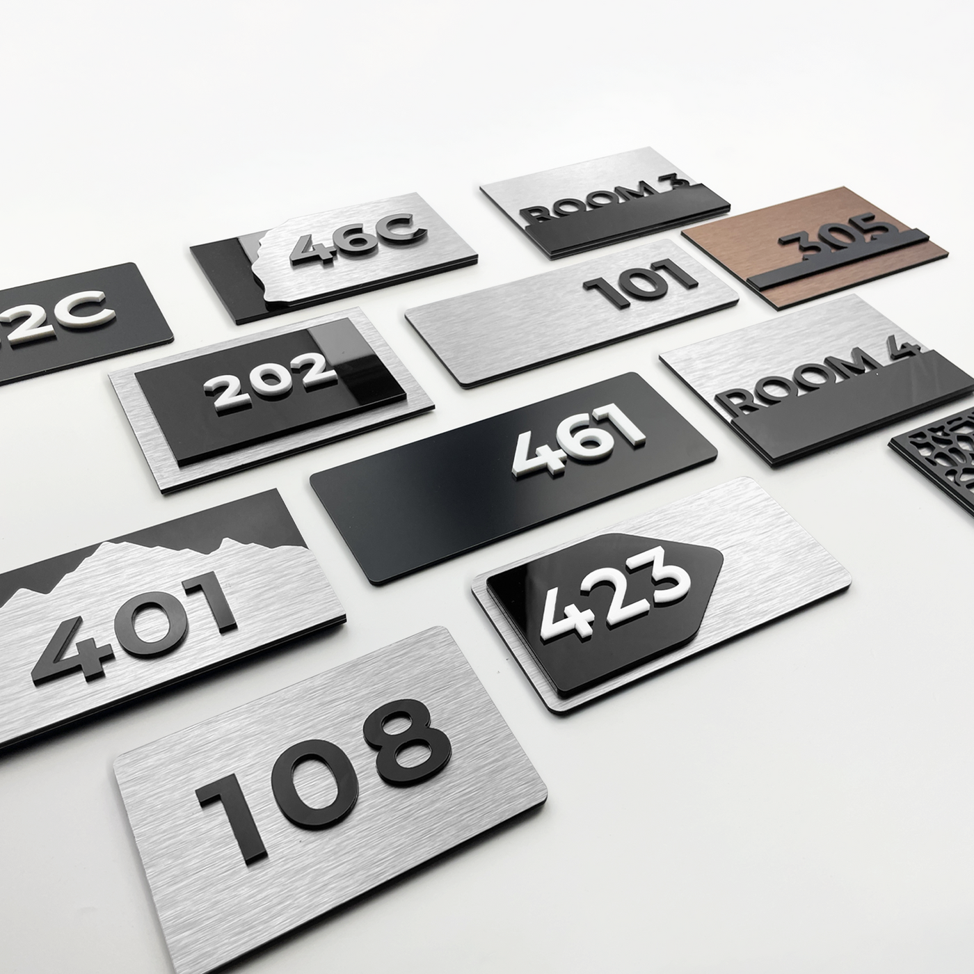 Custom & Unique Door Signs - Modern Door Numbers - ALUMADESIGNCO
