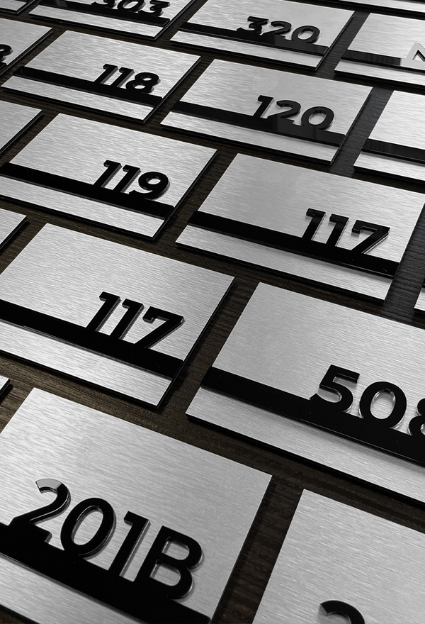 Custom & Unique Door Signs - Modern Door Numbers - ALUMADESIGNCO
